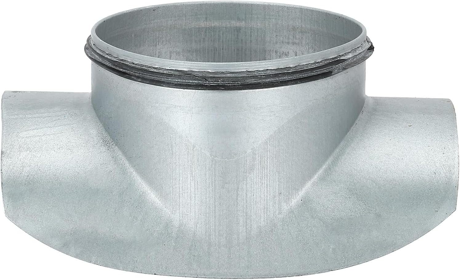 6" Duct To 6" Outlet Branch Extension, Galvanized Steel Round 90 Degree ...