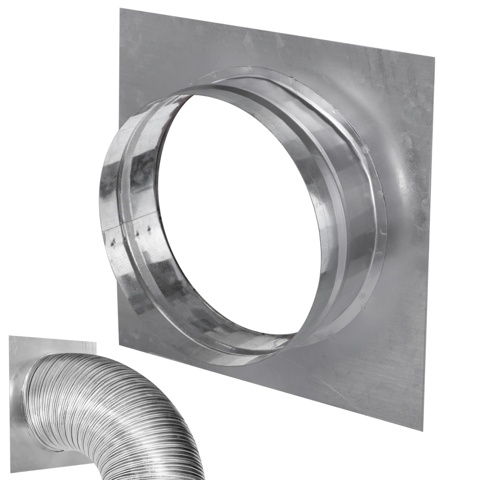 6 in Duct Connector Flange, Anti-Rust Galvanized Iron Duct Connector ...