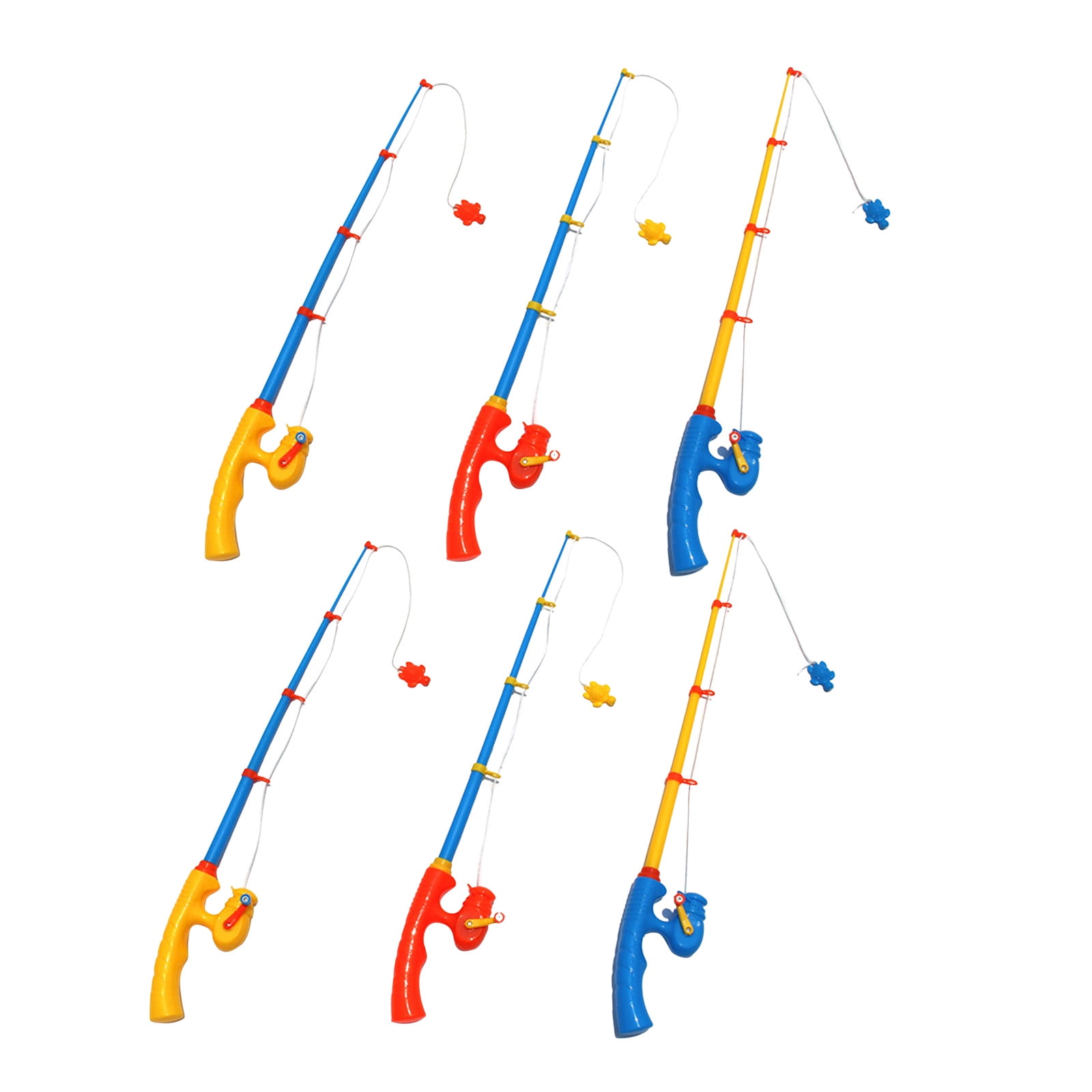 6 Durable Fishing Rods Educational Learning Fishing Game Toys For Kids ...