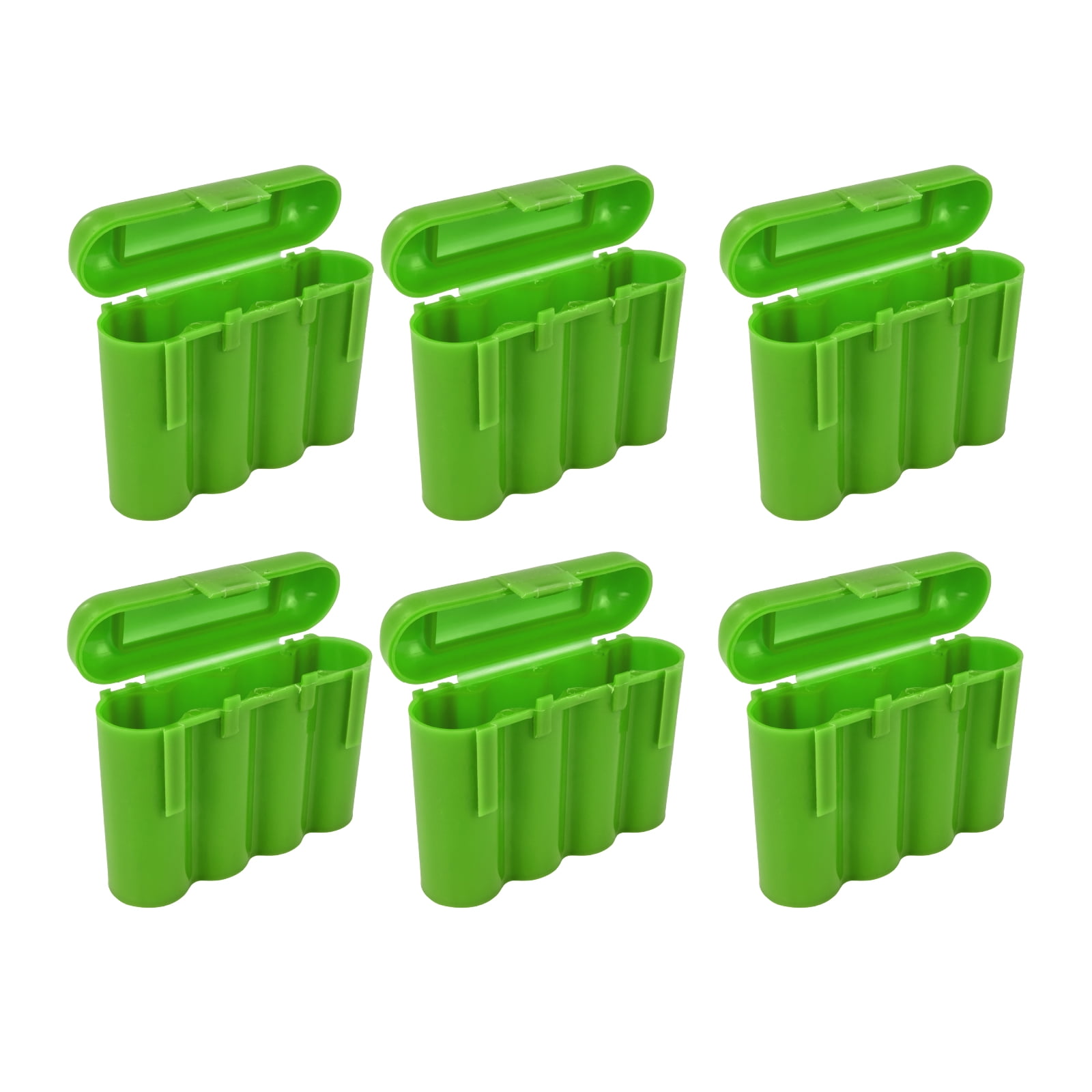 6 EBC Battery Green AA AAA Battery Plastic Holder Box Storage Cases ...