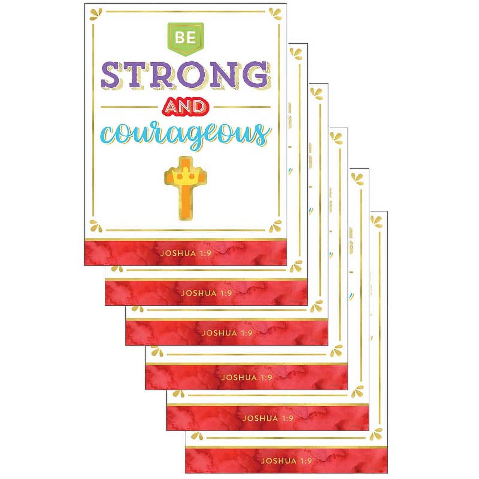 (6 Ea) Be Strong And Courageous Chart - Walmart.com