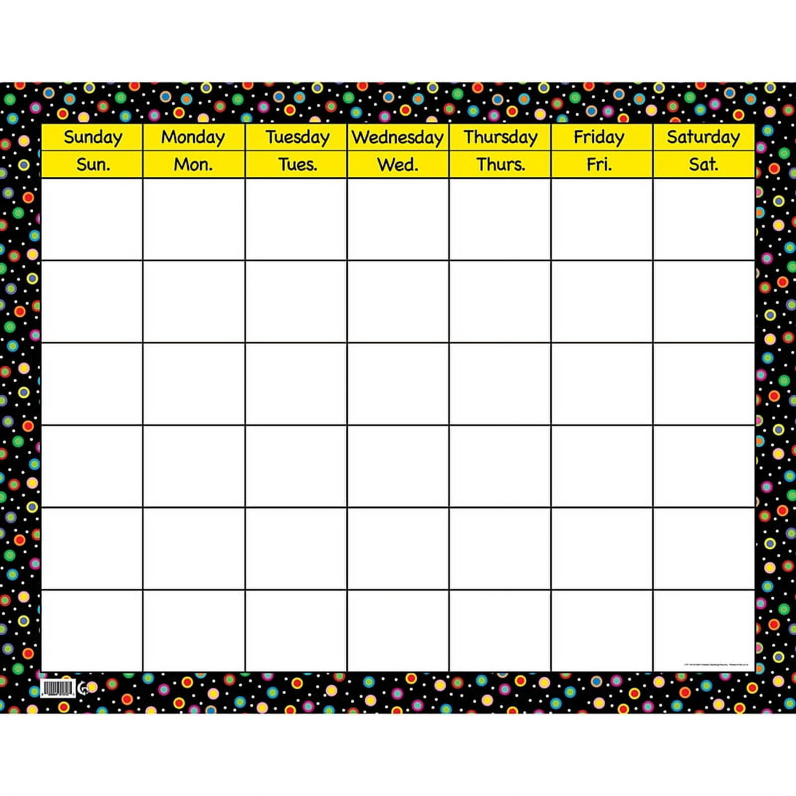 (6 Ea) Poppin Patterns Large Calendar Chart - Walmart.com