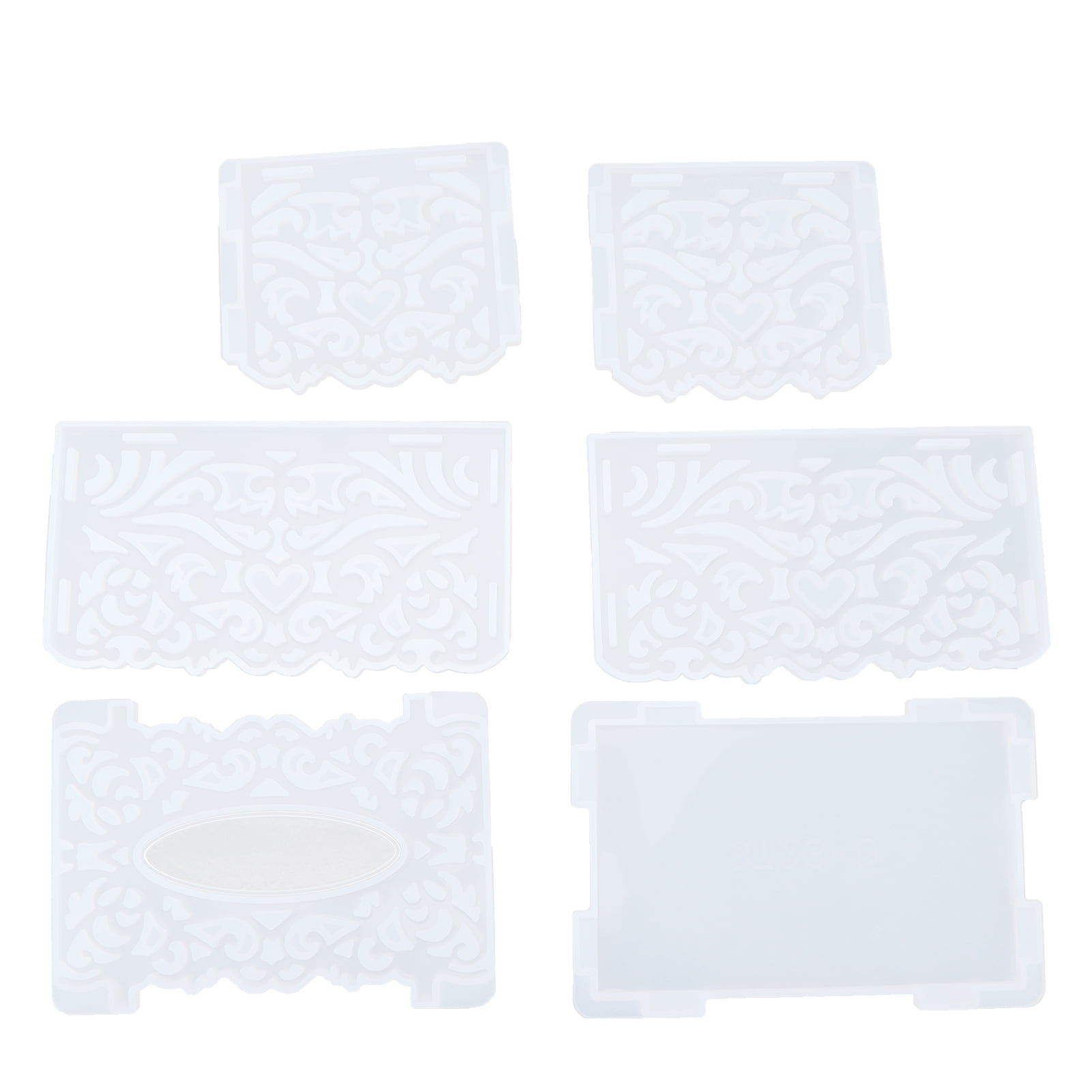 6 Elegant Patterns for DIY Home Decor & Crafts White Silicone Resin ...