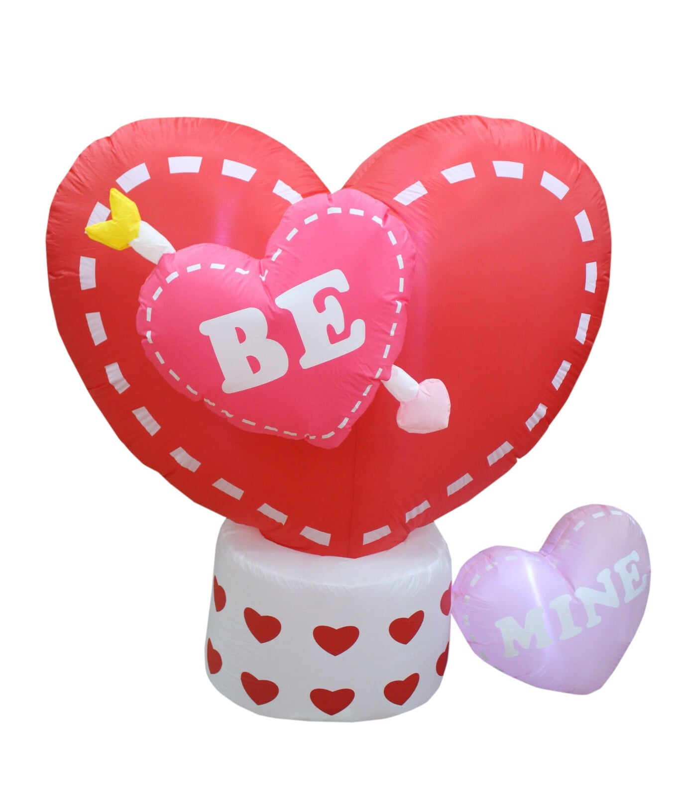 6 FOOT ANIMATED Valentine Inflatable Hearts Be Mine LED Yard Lawn ...