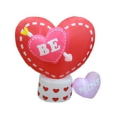 6 FOOT ANIMATED Valentine Inflatable Hearts Be Mine LED Yard Lawn ...