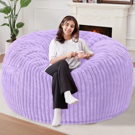 6 FT Bean Bag Chair 6' Big Bean Bag Giant Bean Bag Chairs for Adults ...