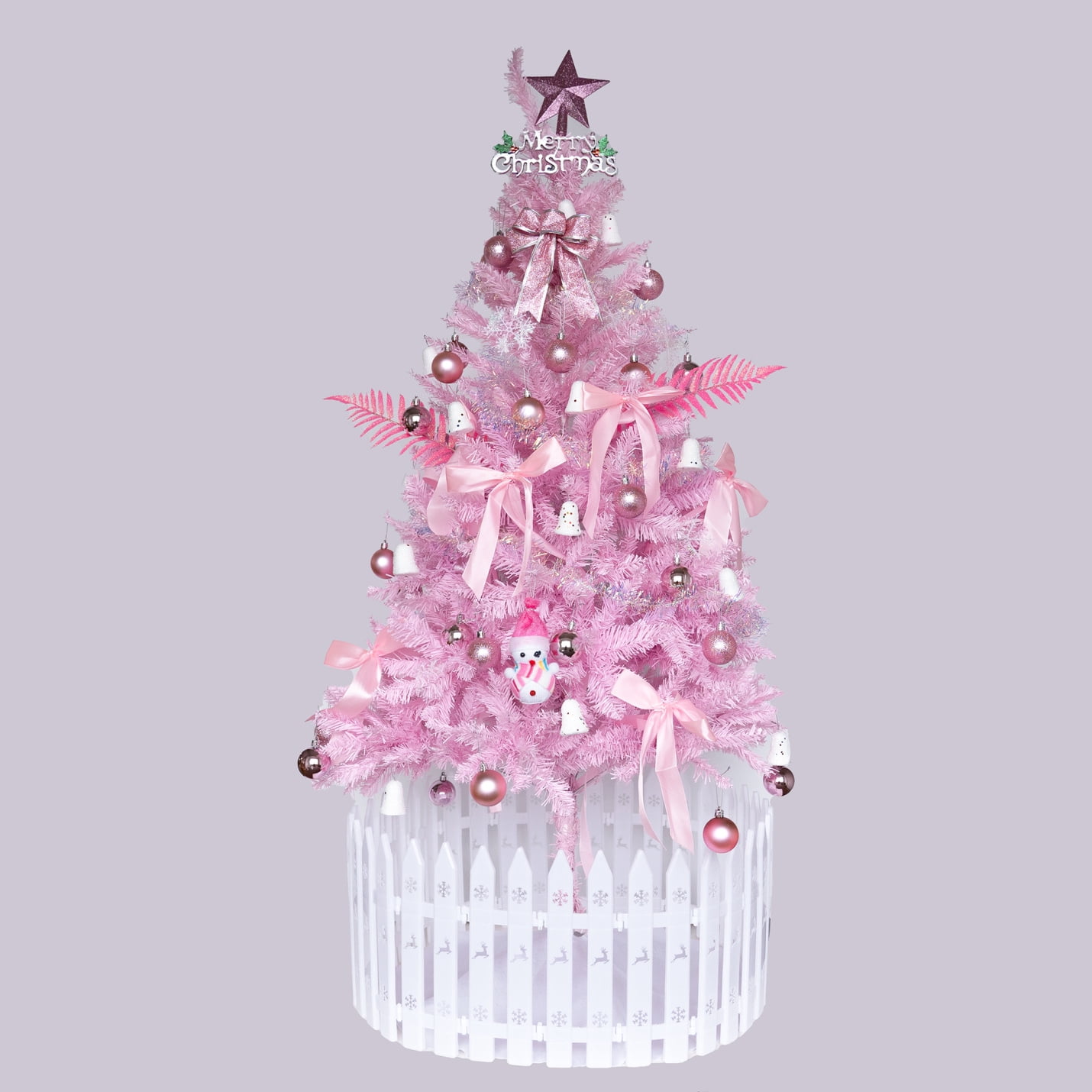 6 FT Christmas Tree, Slim Pencil Tree with Metal Base, Artificial Tree ...