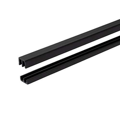 6 FT Long 1/4" Channel Black Plastic Sliding - For 1/4" - Walmart.com