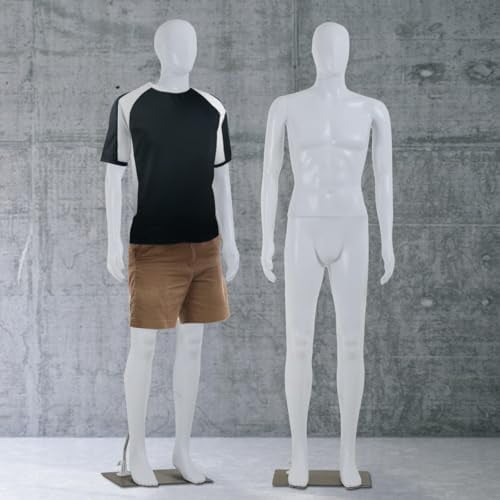 6 FT Male Mannequin Full Body Mannequin Stand Dress Forms Man Clothing ...