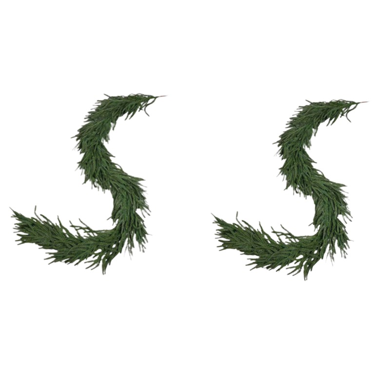 6 FT Realistic Christmas Garland,Natural Droopy,Soft Bendable Cedar ...