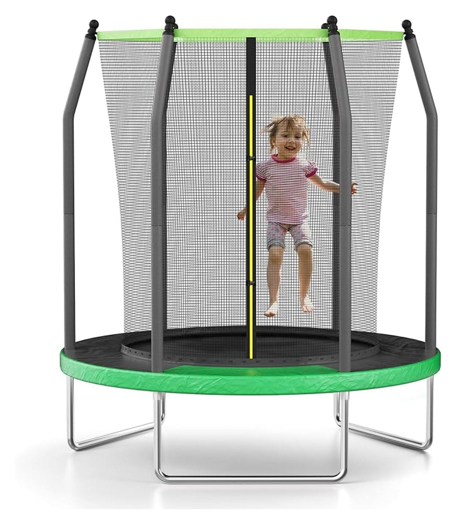 6 FT Trampoline for Kids with Enclosure Net, Heavy Duty Recreational ...