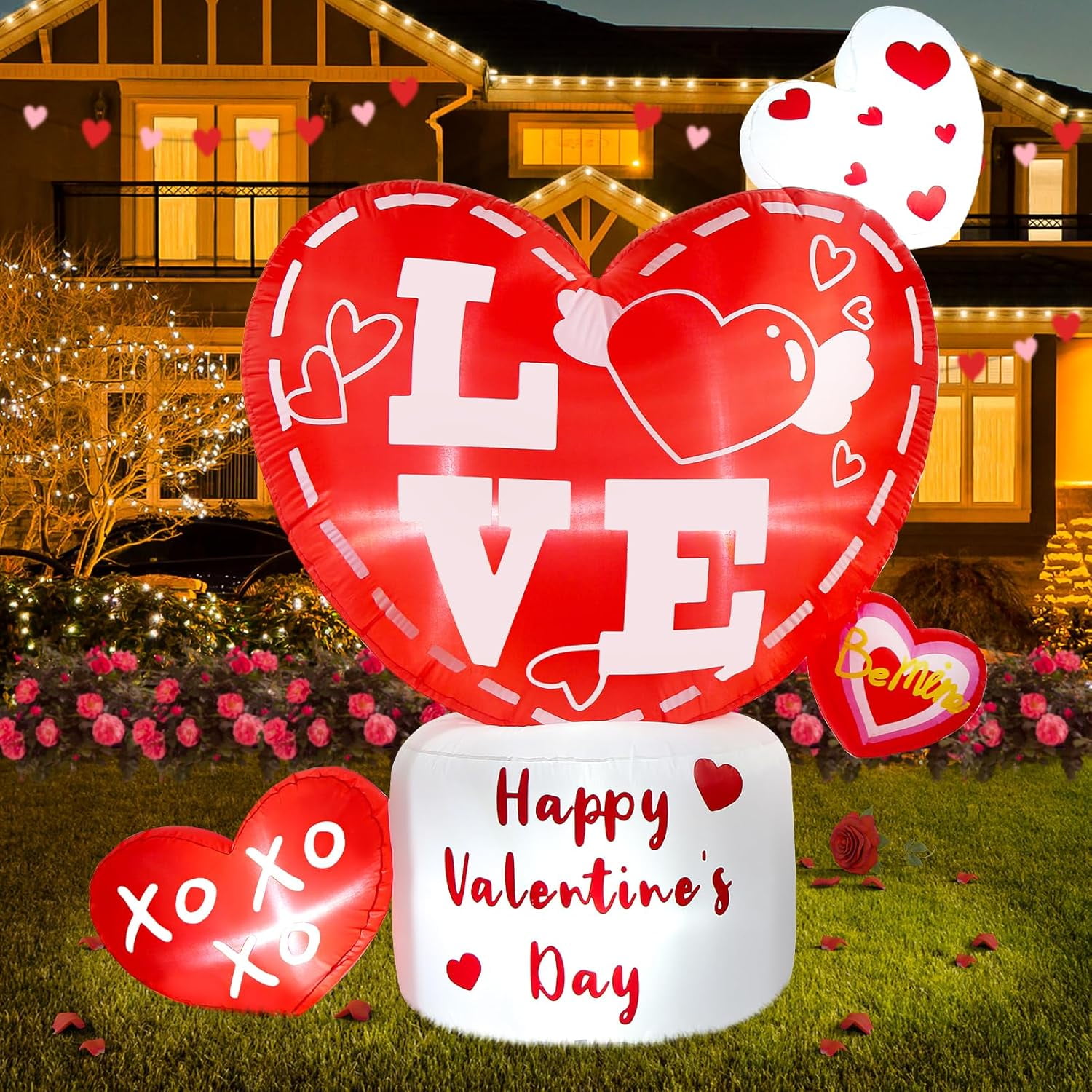 6 FT Valentines Day Inflatable Outdoor Decorations, Blow up Valentine's ...