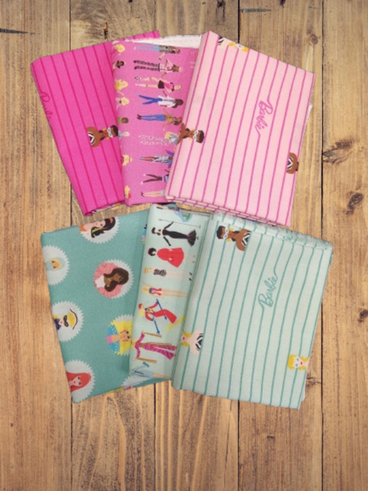 6 Fat Quarters - Assorted Barbie World Fat Quarter Bundle - Walmart.com