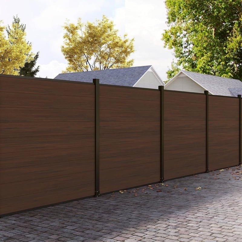 Mondaria 6 Feet×6 Feet Privacy Fence, Outdoor Wood Plastic Composite ...