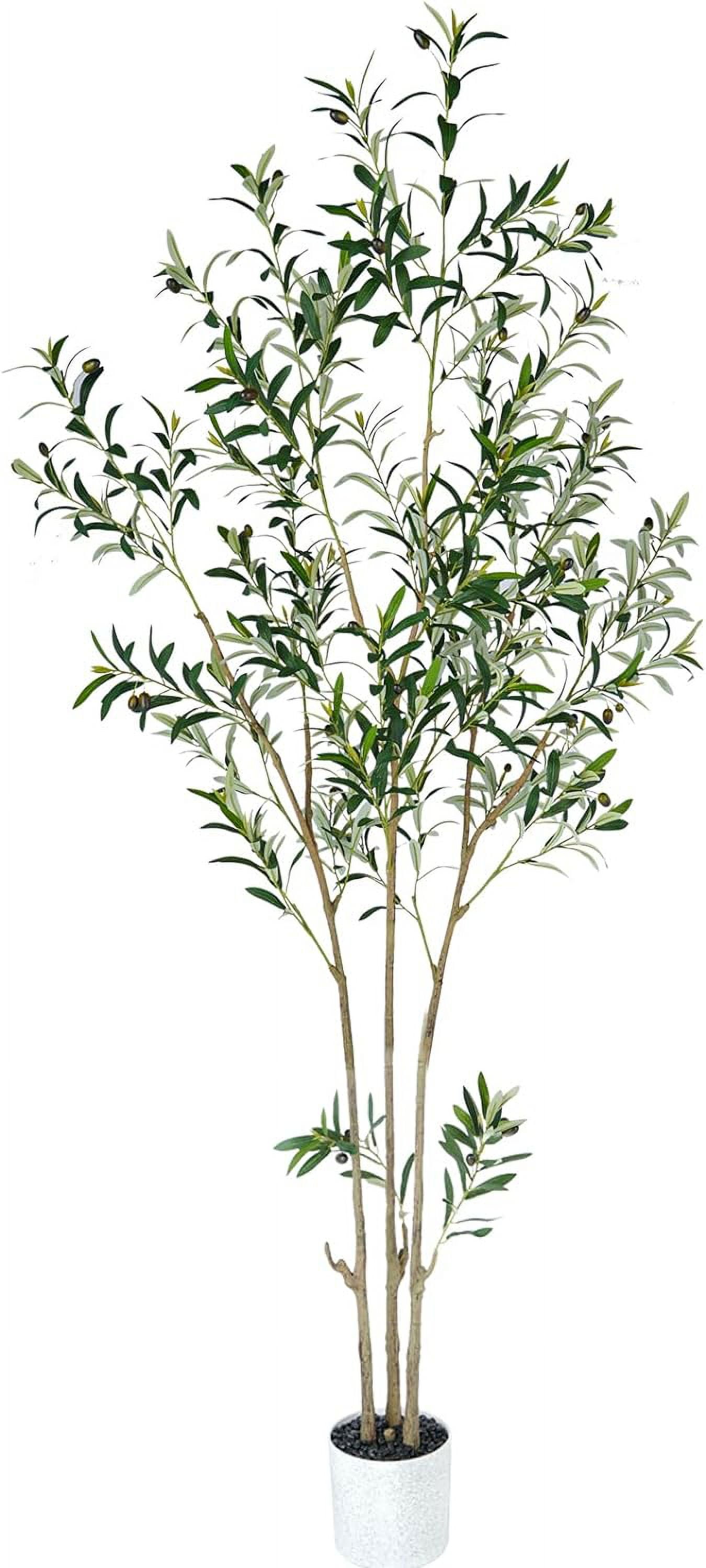 6 Feet (72'') Olive Tree Fluffy Artificial Plants for Home Indoor, Fake ...