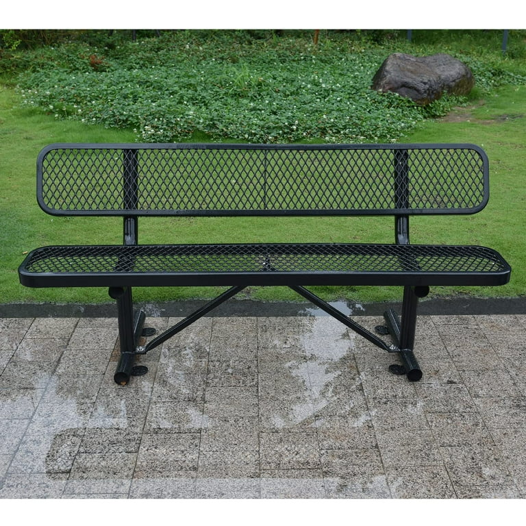 Park Benches Outdoor Walmart Costway Heavy Duty Outside Patio Garden