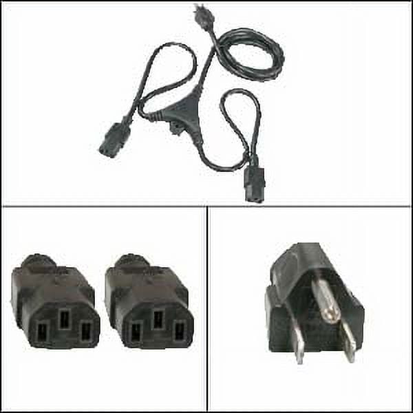 6 Feet PC Y Power Cord 5-15P to C-13 Black SJT 18/3, (10 Pack ...
