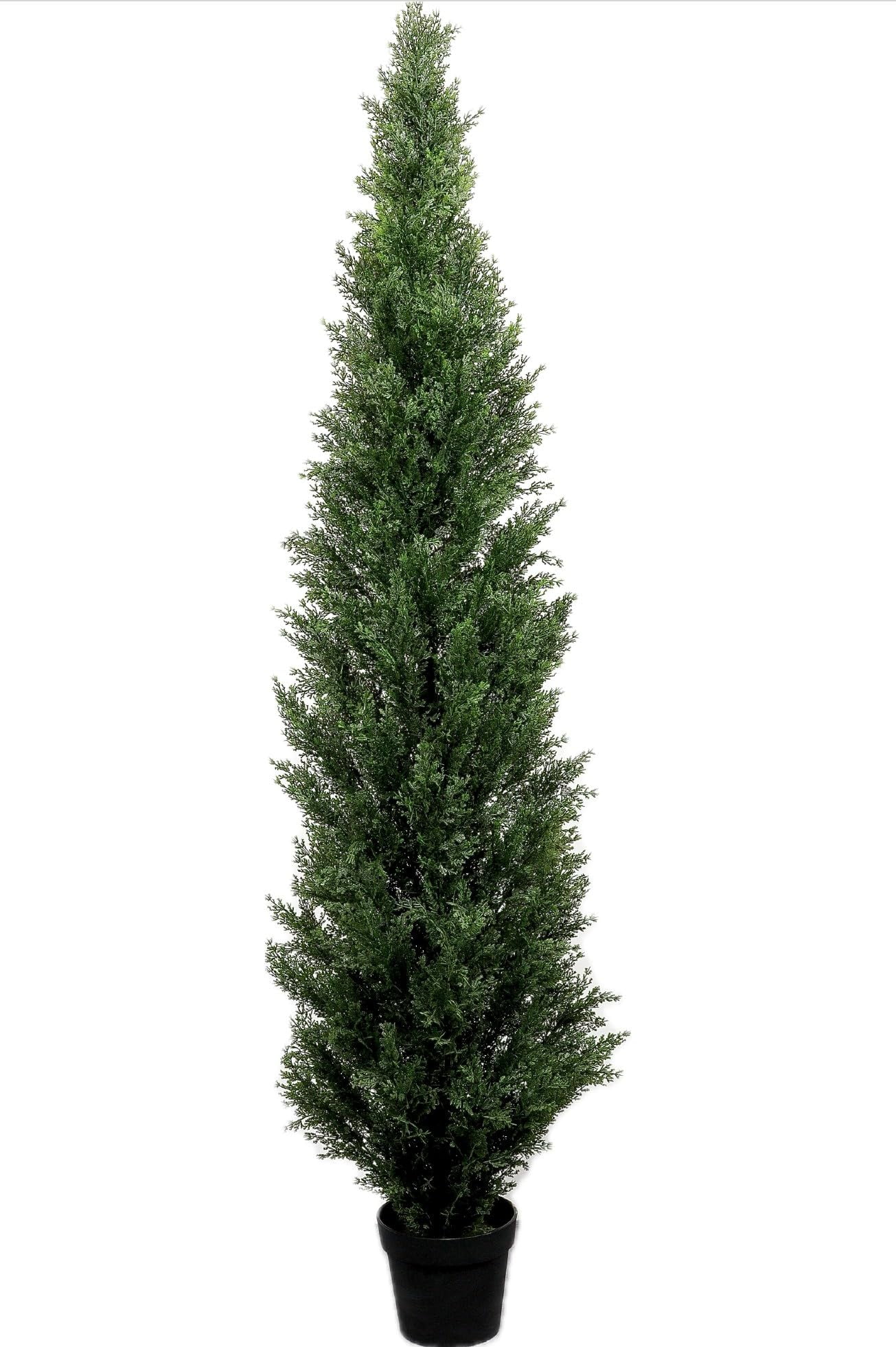 6 Feet Pre-Potted Evergreen Outdoor Artificial Cedar Tree Privacy ...