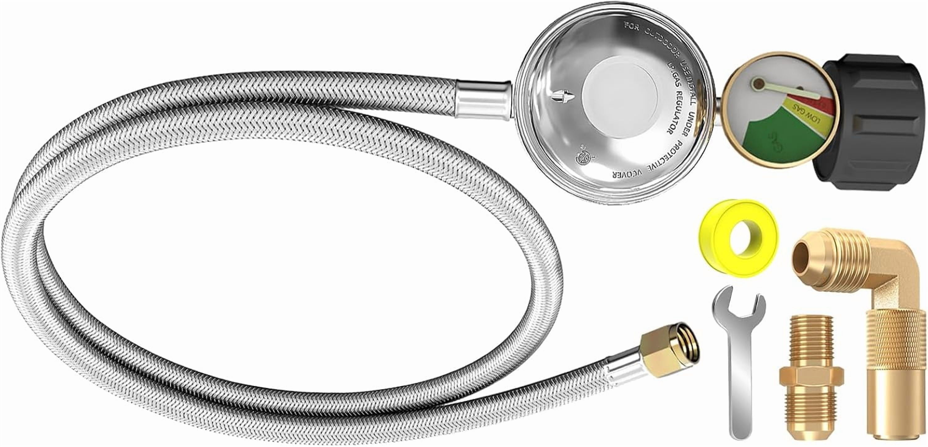 6 Feet Propane Hose with Regulator, Universal Gas Grill Regulator and ...