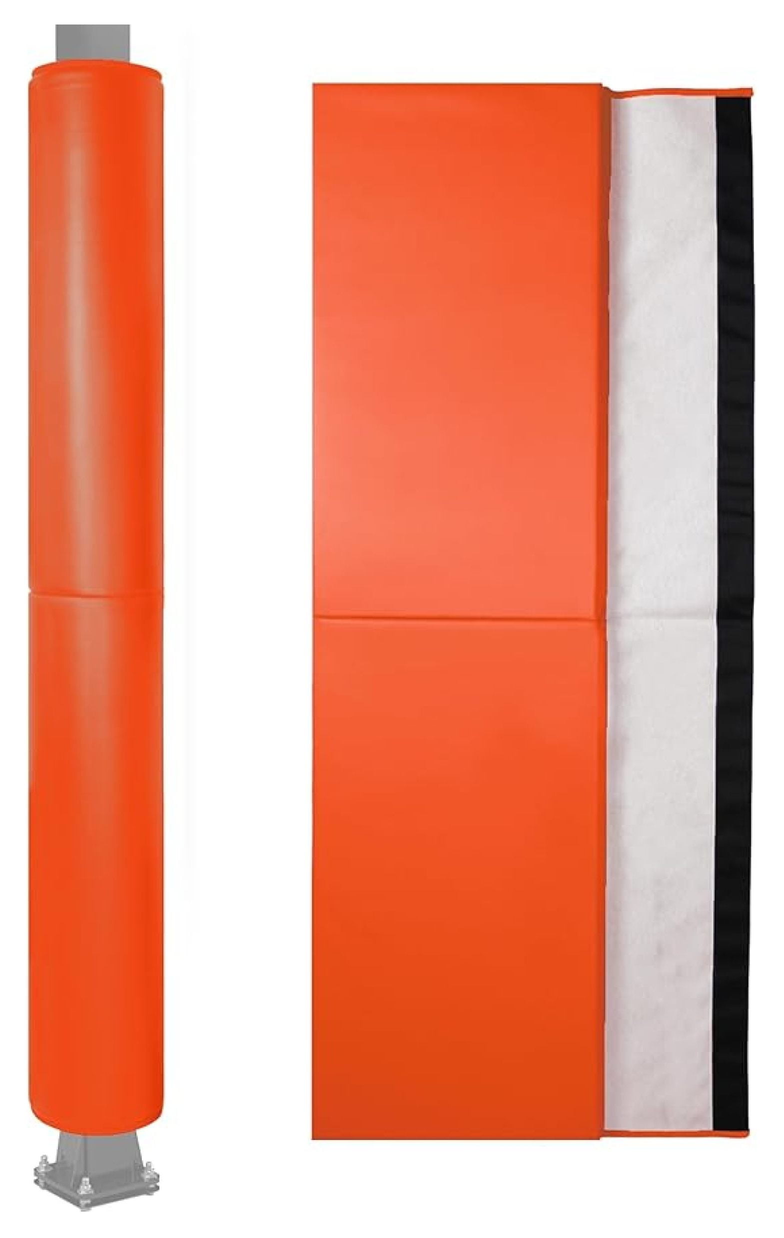 6 Feet Tall Round and Square Pole Pad, Wrap Around Pole & Post Padding ...