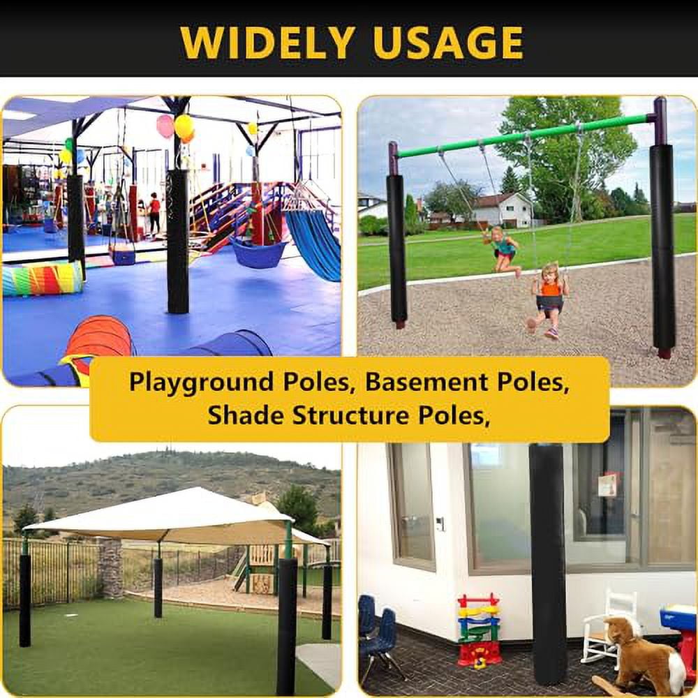 6 Feet Tall Round and Square Pole Pad, Wrap Around Pole & Post Padding ...