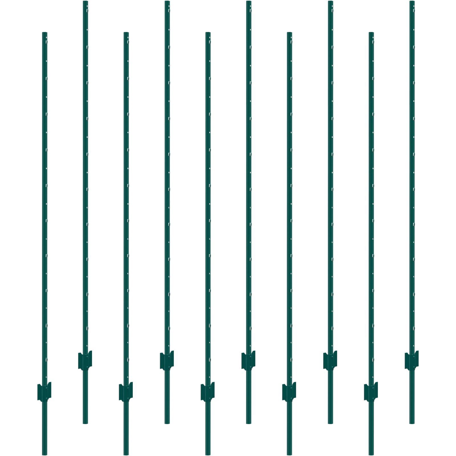 6 Feet U Channel Heavy Duty Metal Fence Posts 10 Pack Sturdy Steel ...