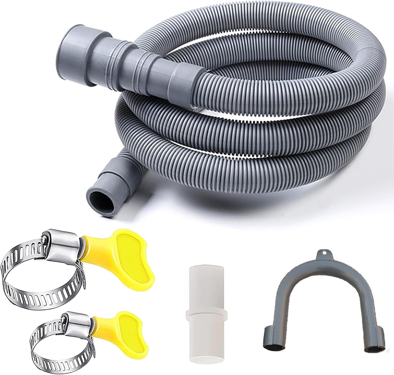 6 Feet Universal Washing Machine Drain Hose Flexible Dishwasher Drain ...
