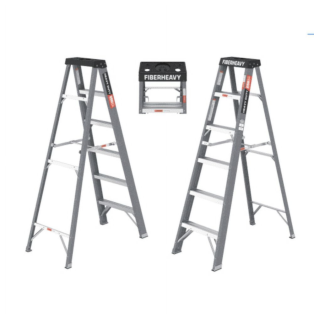 6 Fibreglass Step Ladder Series 250lbs - Walmart.com
