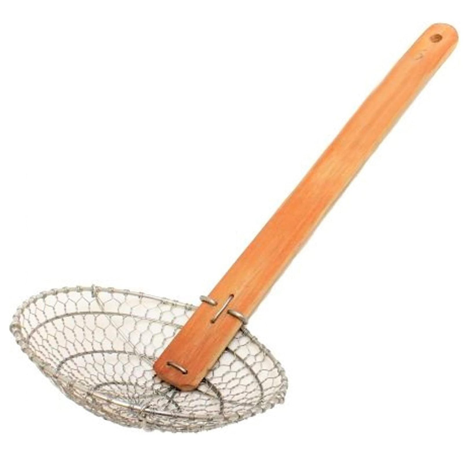 - 6” Fine Mesh Skimmer Galvanized Steel with Natural Bamboo Handle ...