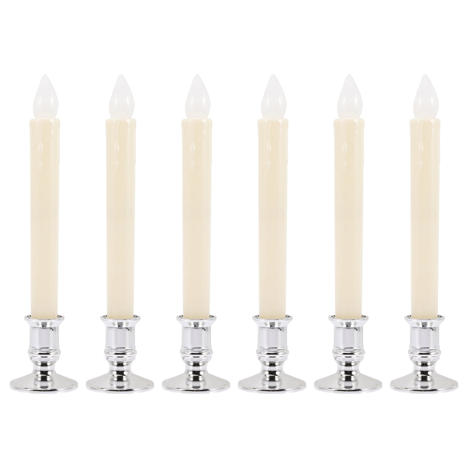 6 Flameless Taper LED Light Flickering Taper Window for Home Wedding ...