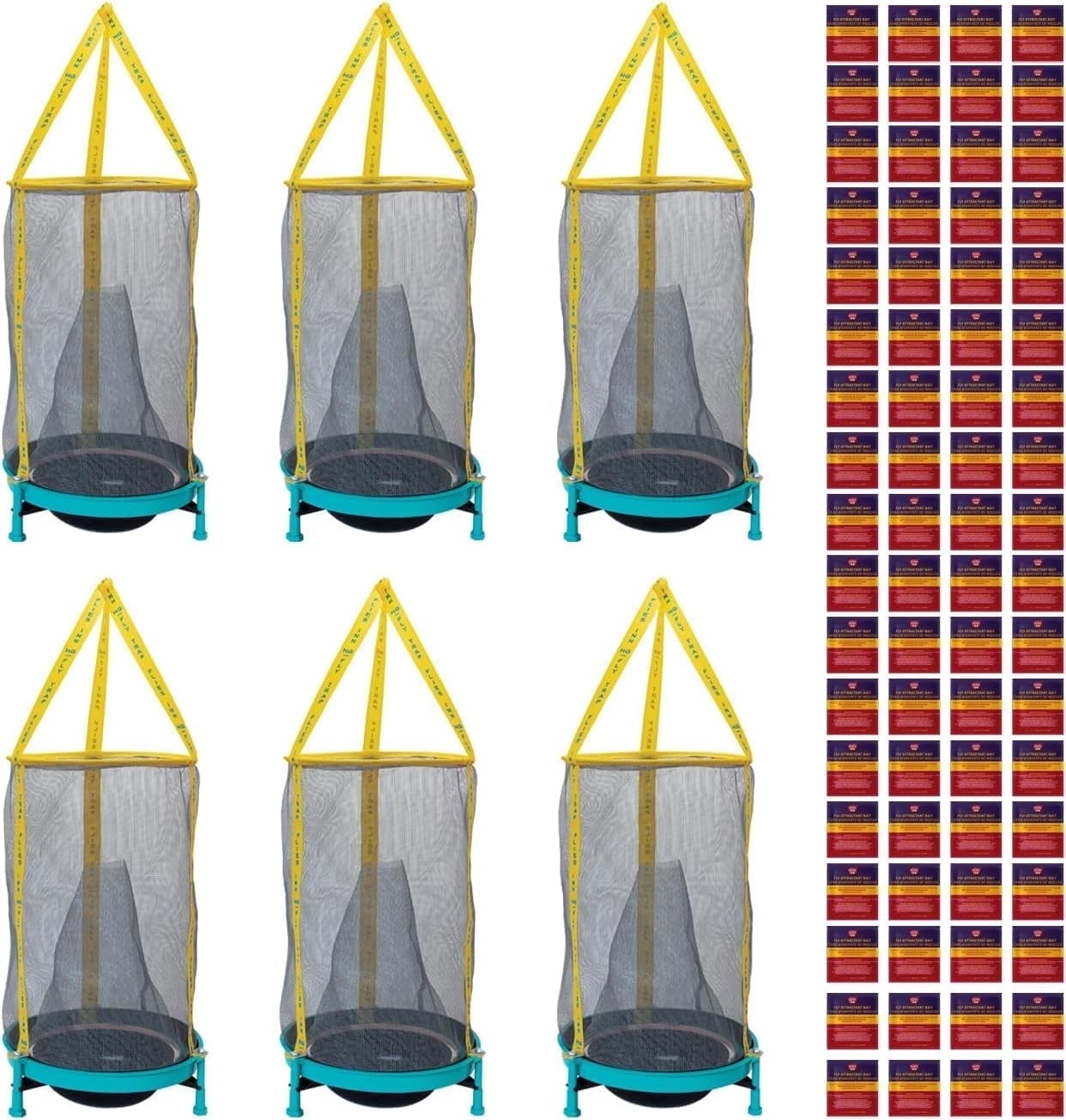 6 Flies Inn EZ Cage Ranch Fly Trap with 72 Baits, Reusable, Low Odor ...