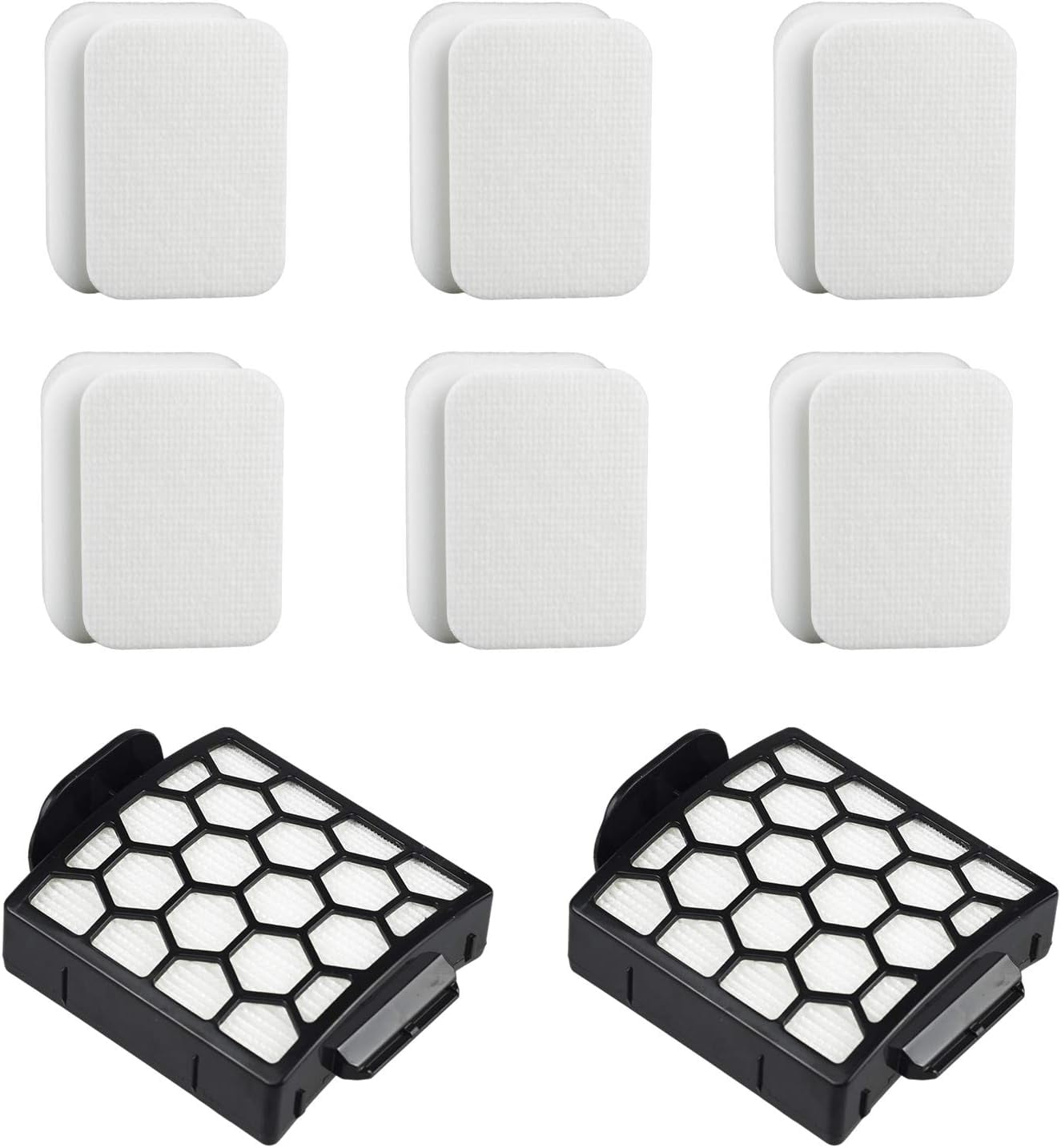 6 Foam Filter + 2 Hepa Filter Replacement for Shark ZU62 ZU60 NV255 ...