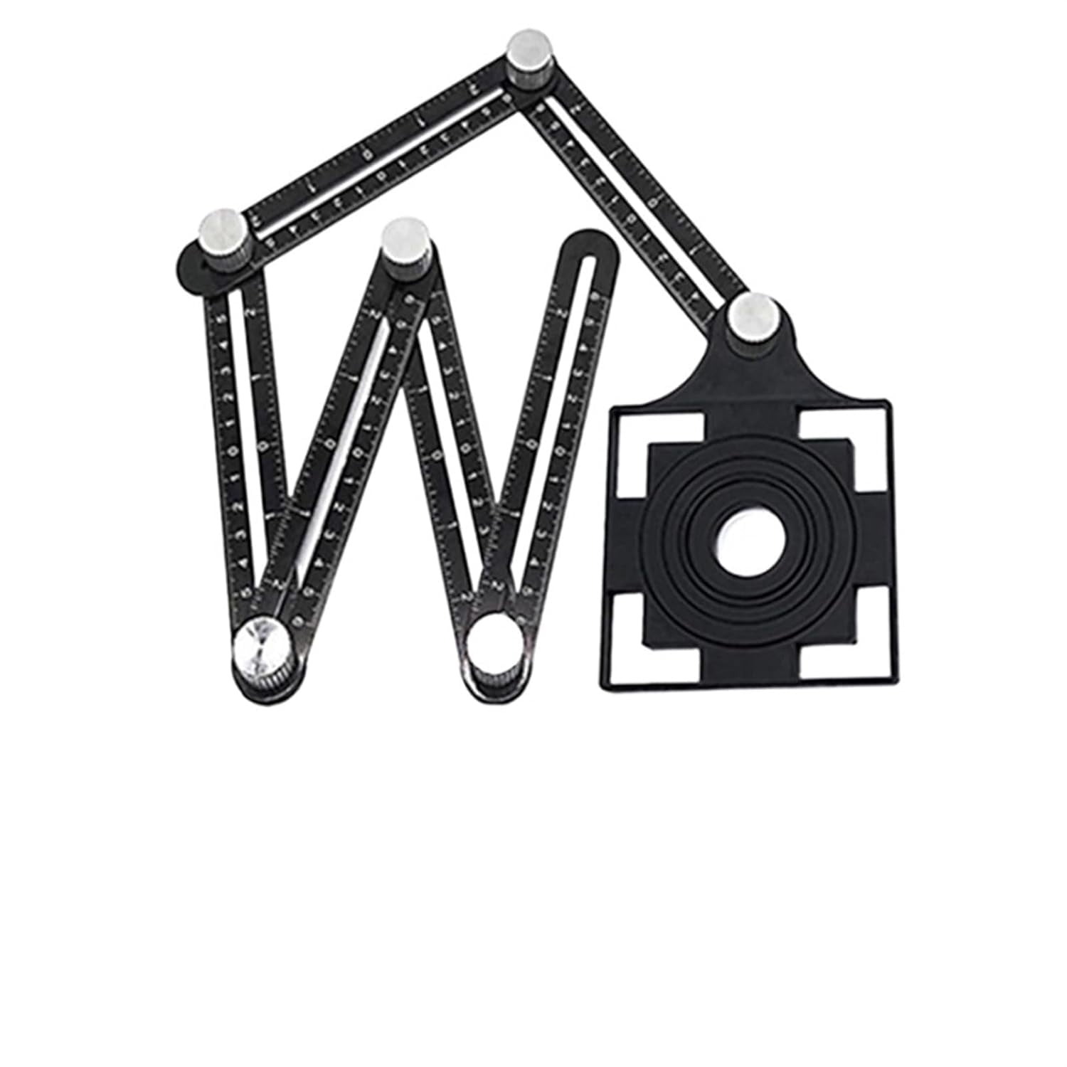 6-Fold Aluminum Alloy Six-Fold Ruler Multi-Angle Measuring Ruler ...