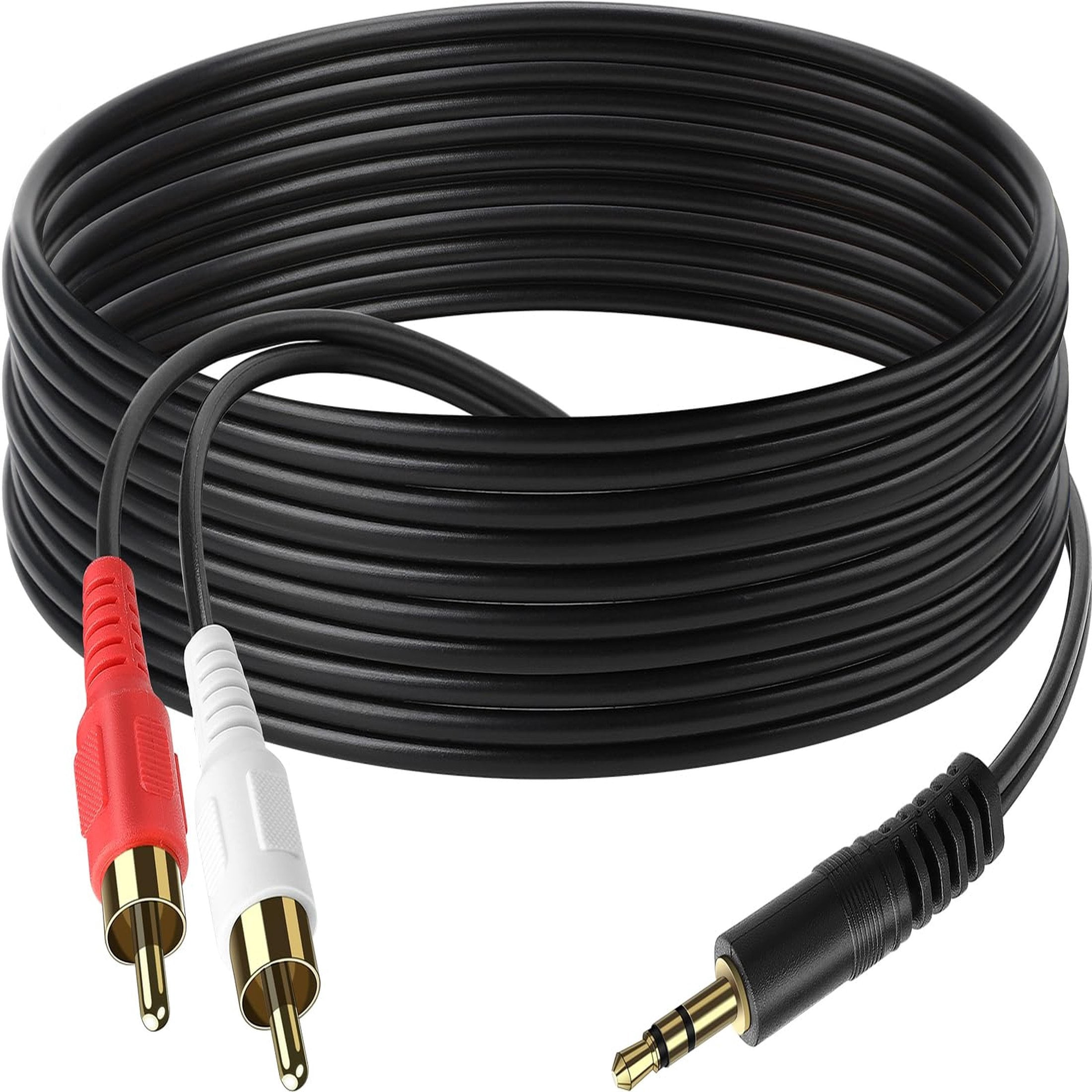 6-Foot 3.5mm Stereo to Dual RCA Audio Cable for Clear Sound Connection ...