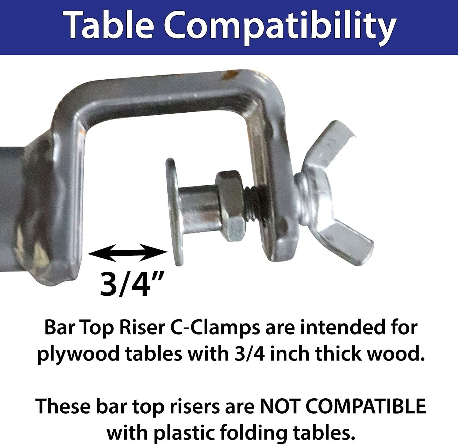 6 Foot Bar Top Riser For Folding Table, Foldable And Portable Risers ...