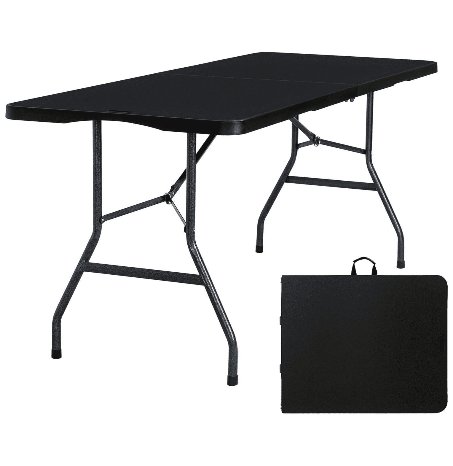 6 Foot Foldable Table Utility Dining Indoor Outdoor with Carrying ...
