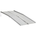 6-Foot Folding Aluminum Wheelchair Ramp with Ribbed Surface, 600 lbs ...