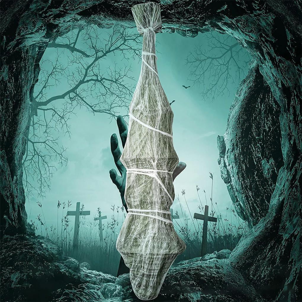 6-Foot Hanging Cocoon Corpse Decoration Real Size Scary Skeleton Body ...