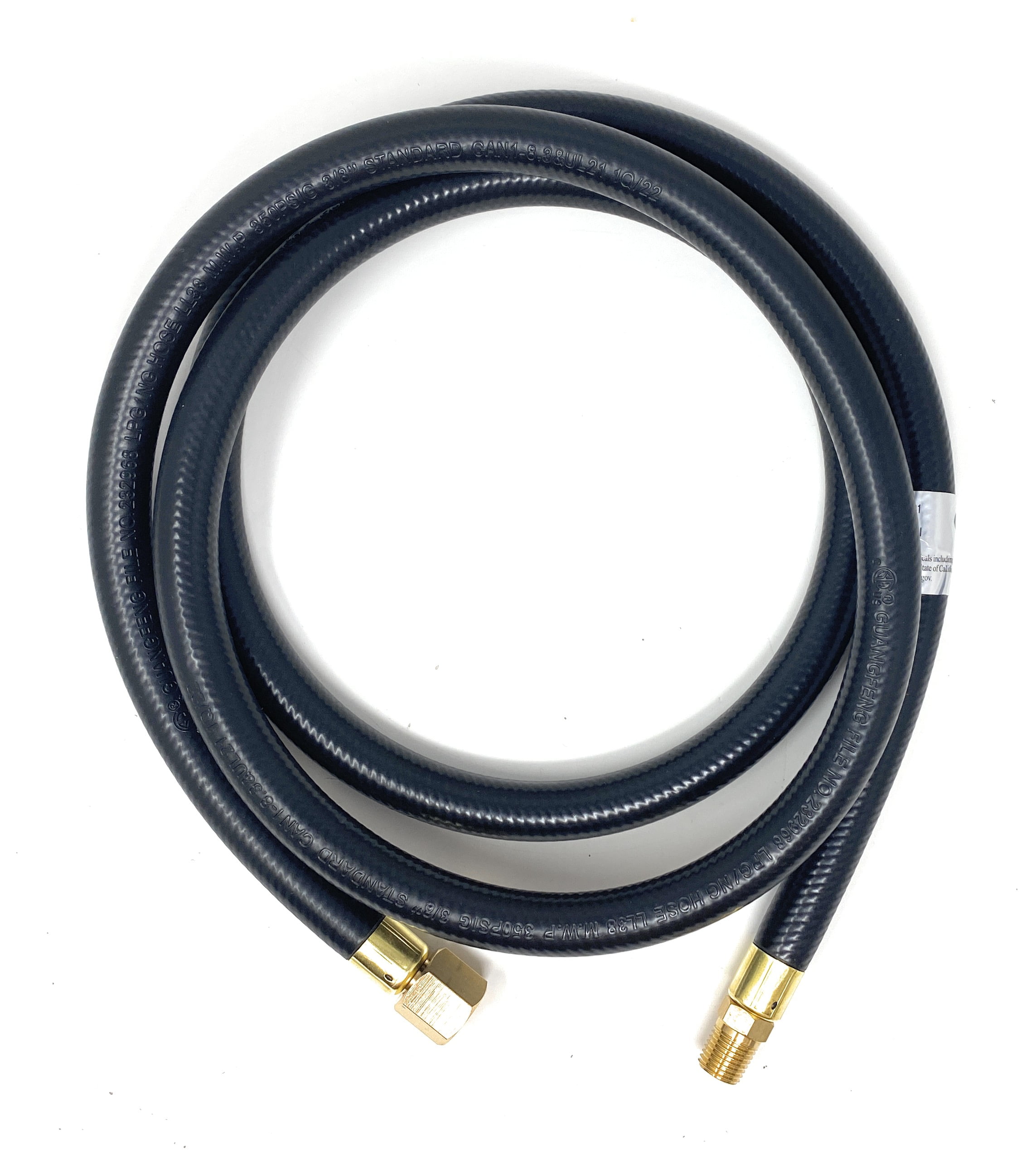 MI MADOL IMPORTS 6' LP Propane Gas Hose, 3/8" Female Flare x 1/4" Male ...