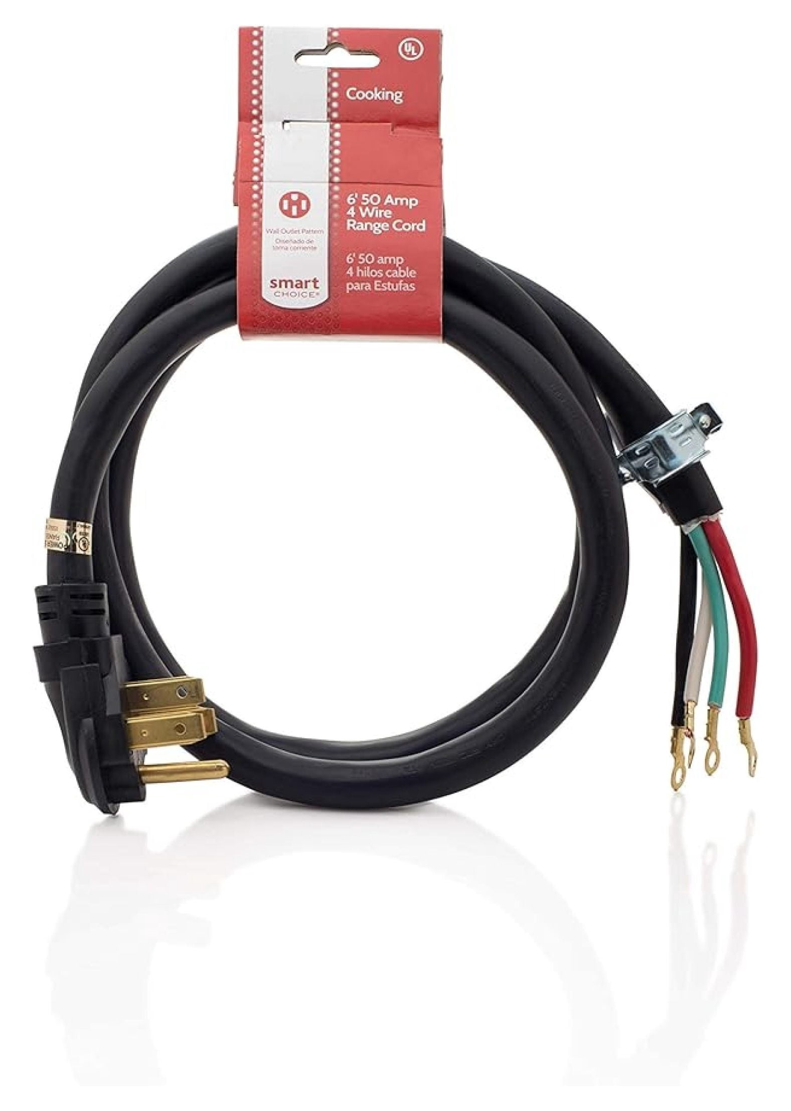 6-Foot Long 50 Amp 4-Wire Range Power Cord For Electric Range ...