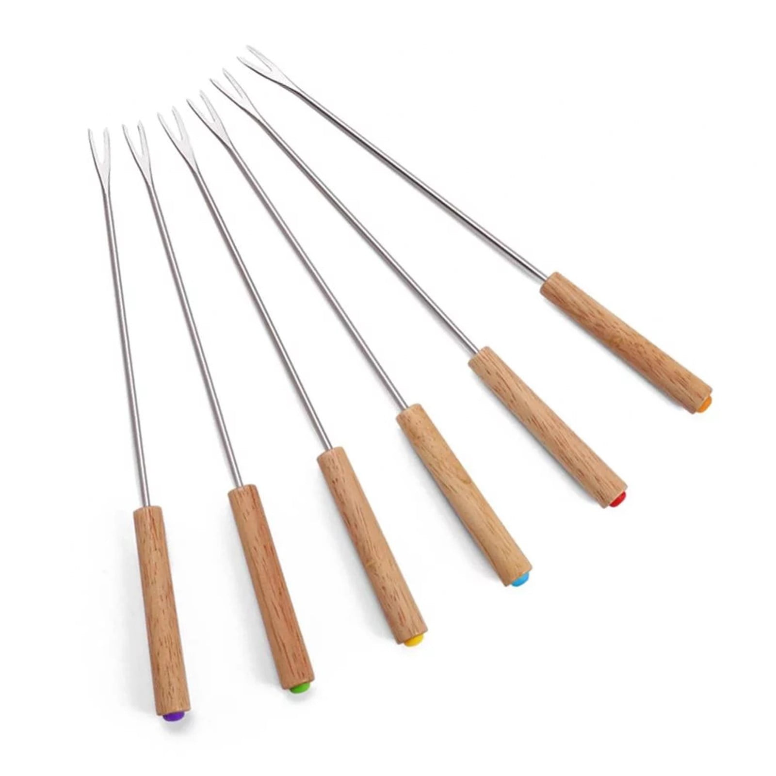 6*Fork | 6 Packs Roasting Sticks with Wooden Handle Extendable Forks ...