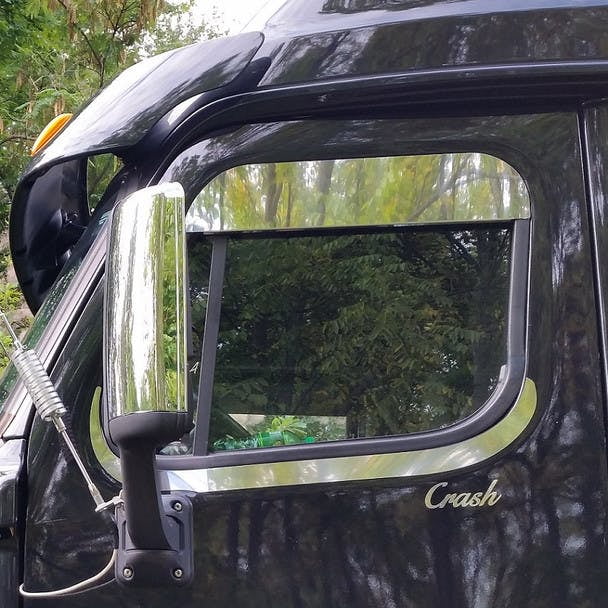 6" Freightliner Cascadia Paintable Chop Top Window Trim - Walmart.com