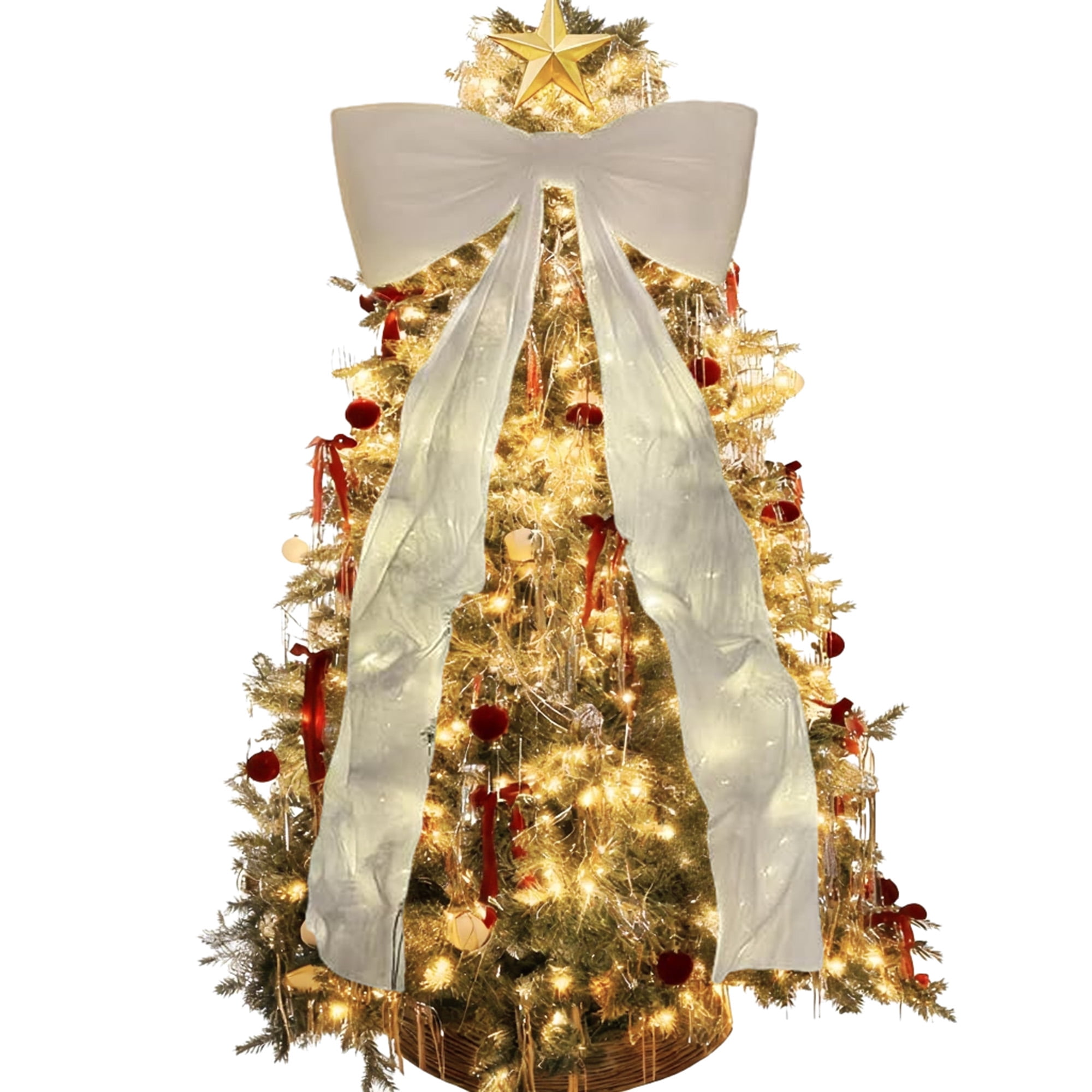 6 Ft Big Christmas Bows for Christmas Tree ,Indoor Christmas ...