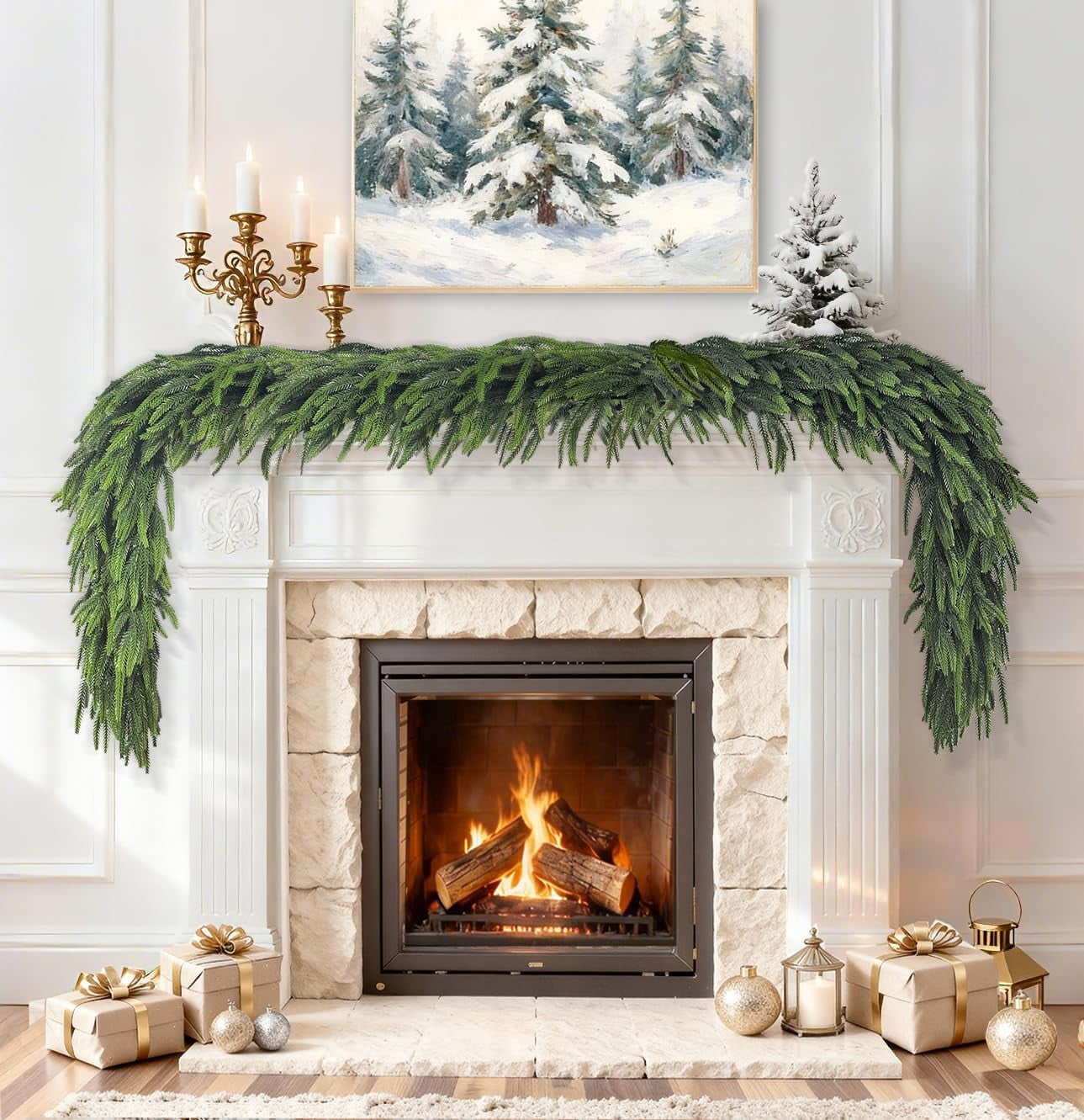 6 Ft Extra Full Christmas Garland Delux Real Norfolk Pine Garland ...