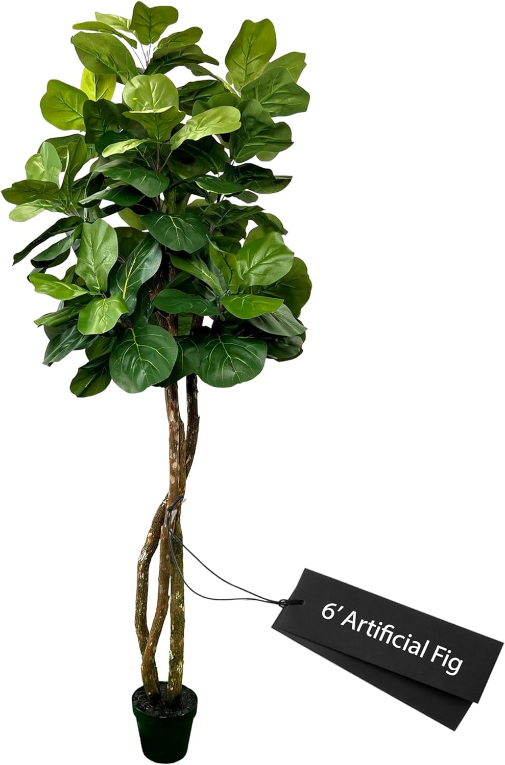 6 Ft Fiddle Leaf Fig Tree - Artificial Faux Fiddle Leaf Fig - 6 Foot ...
