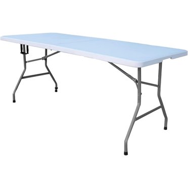 Furinno Tioman Outdoor Hardwood Sunlight Folding Table with Umbrella ...
