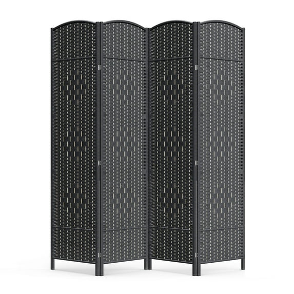 6-ft Folding Room Divider with Diamond Design, 4-Panel No Assembly ...