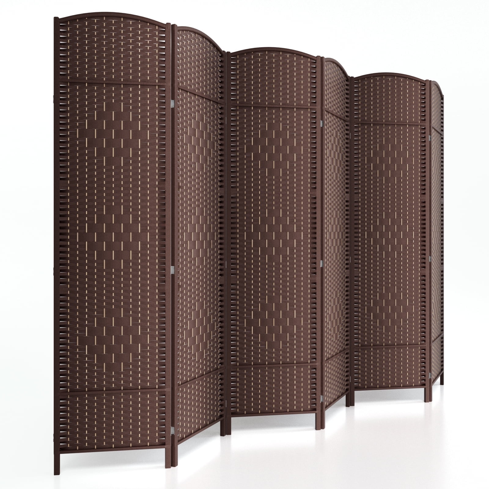 6-ft Folding Room Divider with Diamond Design, 6-Panel No Assembly ...