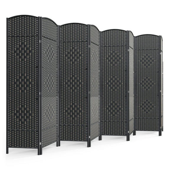 6-ft Folding Room Divider with Diamond Design, 8-Panel No Assembly ...