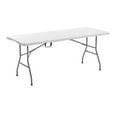 6 Ft Folding Table Plastic Portable Picnic Table with Handle - Heavy ...